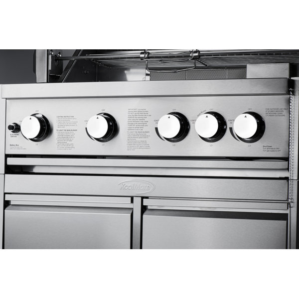 KoolMore 32 in. Outdoor Stainless-Steel Cabinet for Built-in BBQ Grill with 2 Drawers (KM-OKS ...